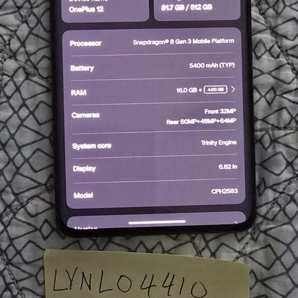 OnePlus 12 - Unlocked, 512GB, Black, 16GB, CPH2583 - LYNL04410 - Swappa