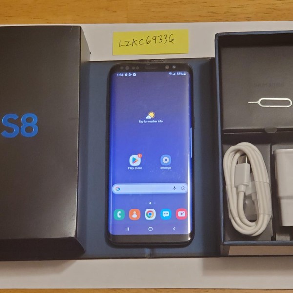 Samsung Galaxy S8 - Unlocked, 64GB, Black, 4GB, SM-G950U1 - LZKC69336 ...