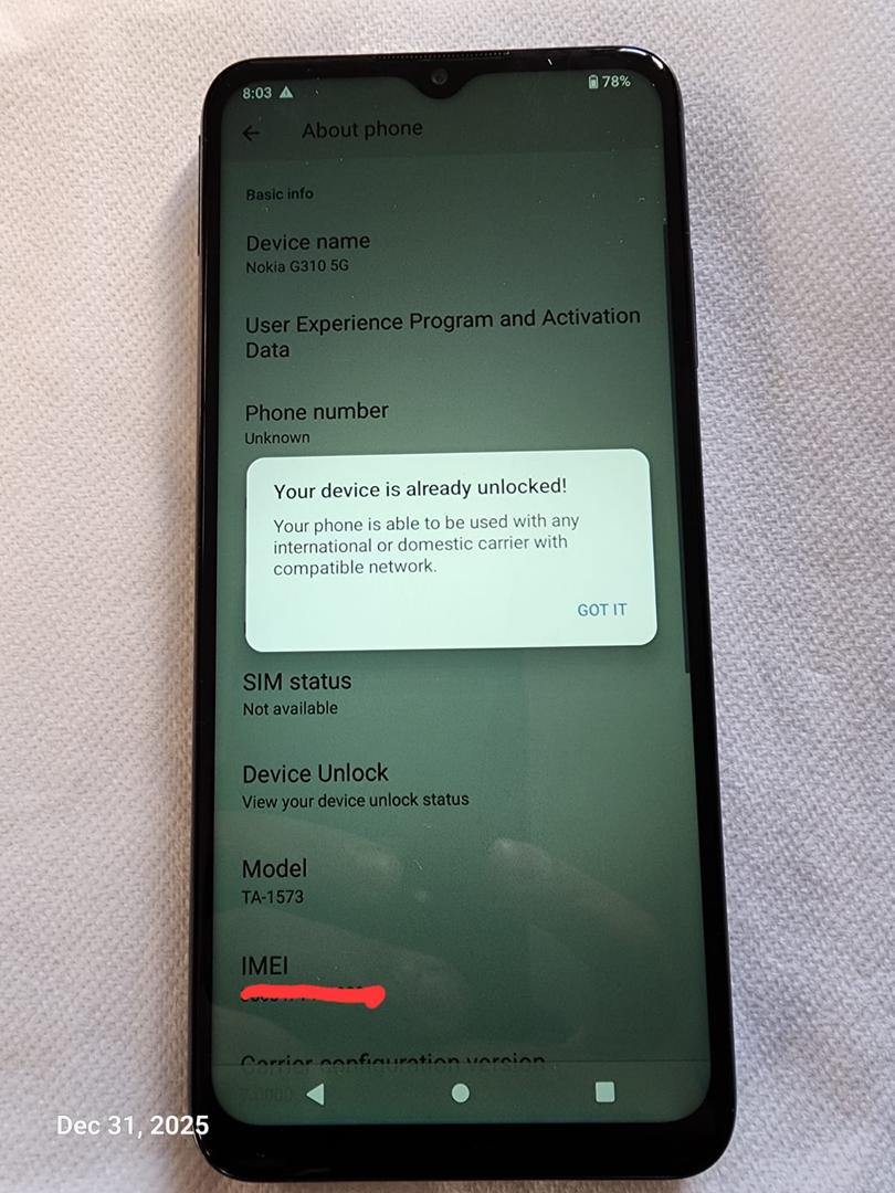 Nokia G310 5G - T-Mobile, Navy Blue, 128GB, 4GB - LAAA93919 - Swappa