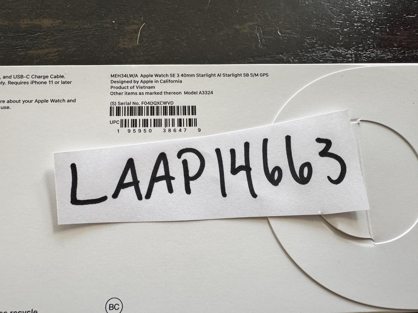 Apple Watch SE 3rd Gen 40mm - Starlight, A3324 - GPS - LAAP14663 - Swappa