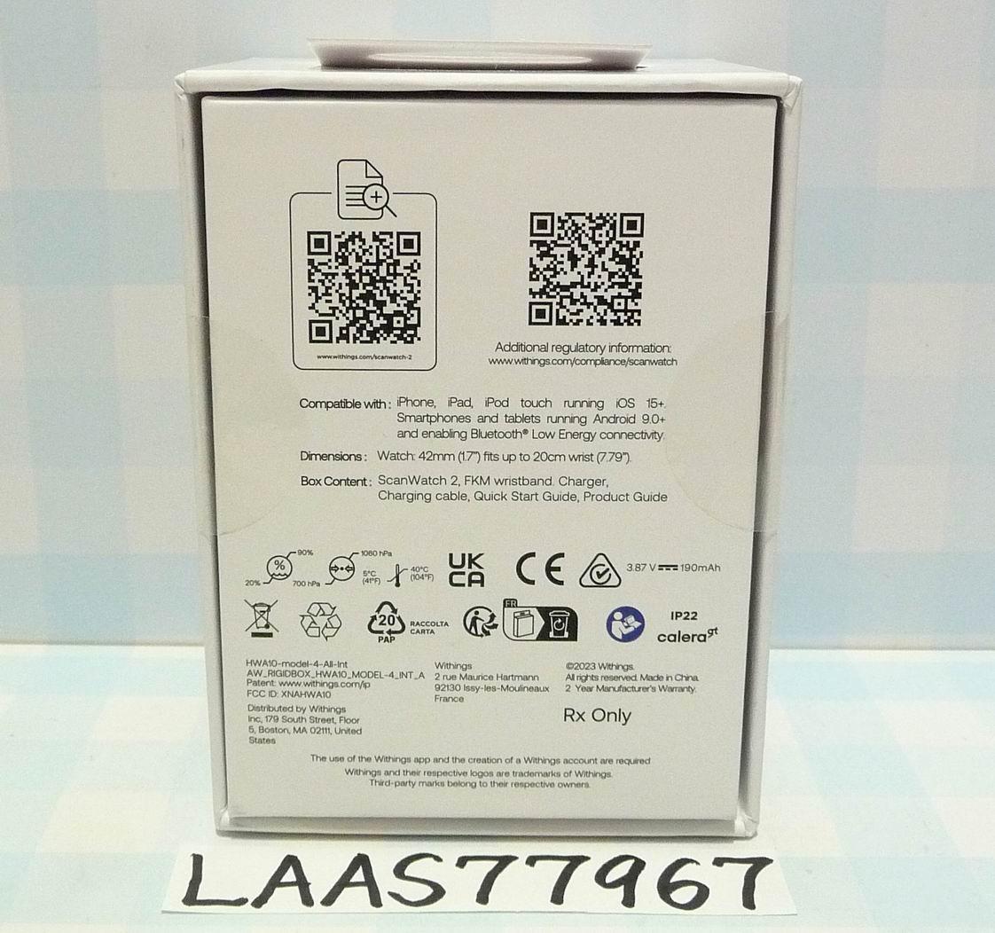 Withings ScanWatch 2 - Black, 42mm - LAAS77967 - Swappa