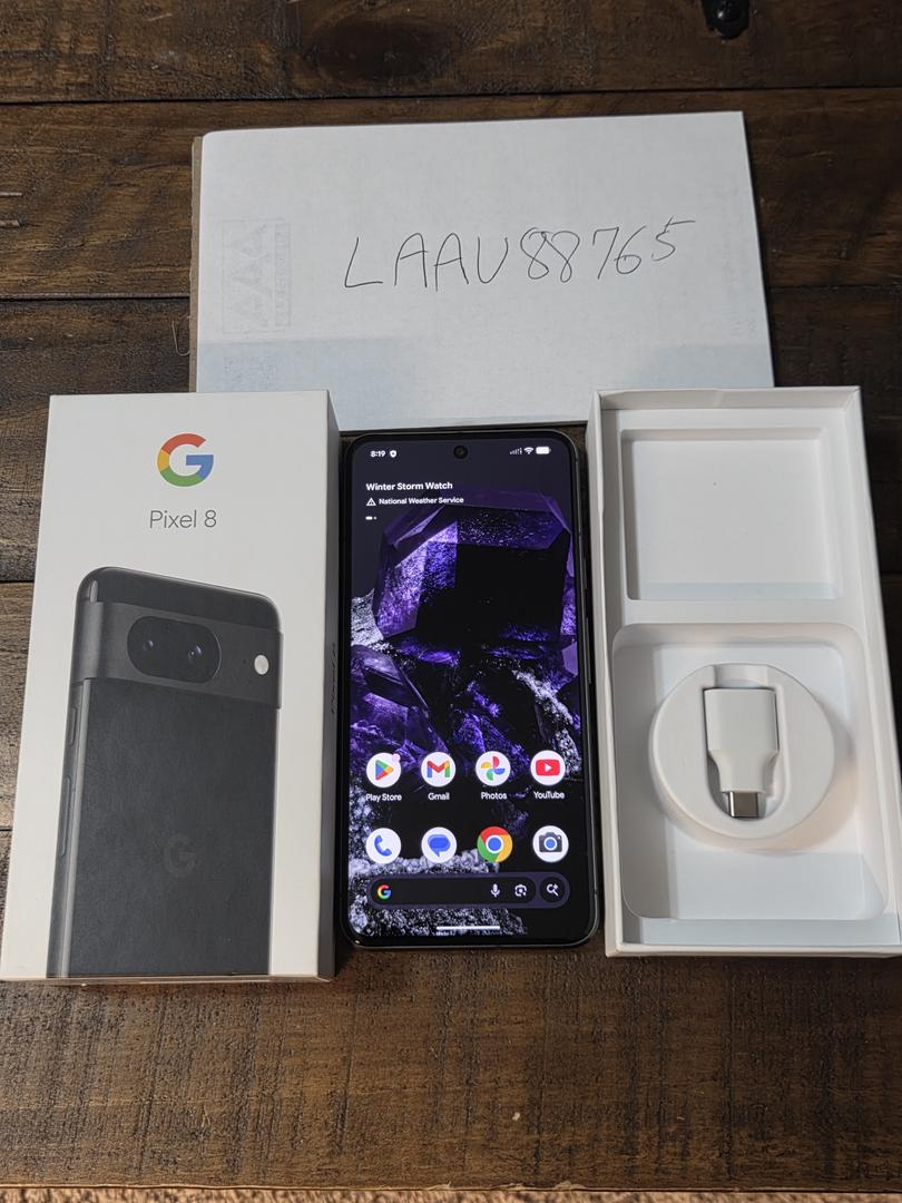 Google Pixel 8 - Verizon, Obsidian, 128GB, 8GB, GKWS6, mmWave 5G ...