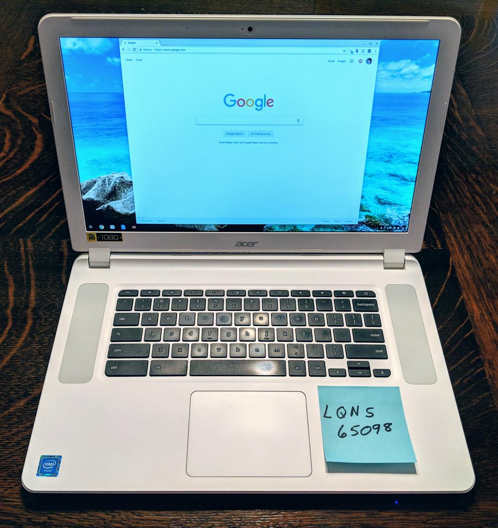 Acer Chromebook 15 - Celeron, White, 16GB, 4GB, 15 - LQNS65098 - Swappa