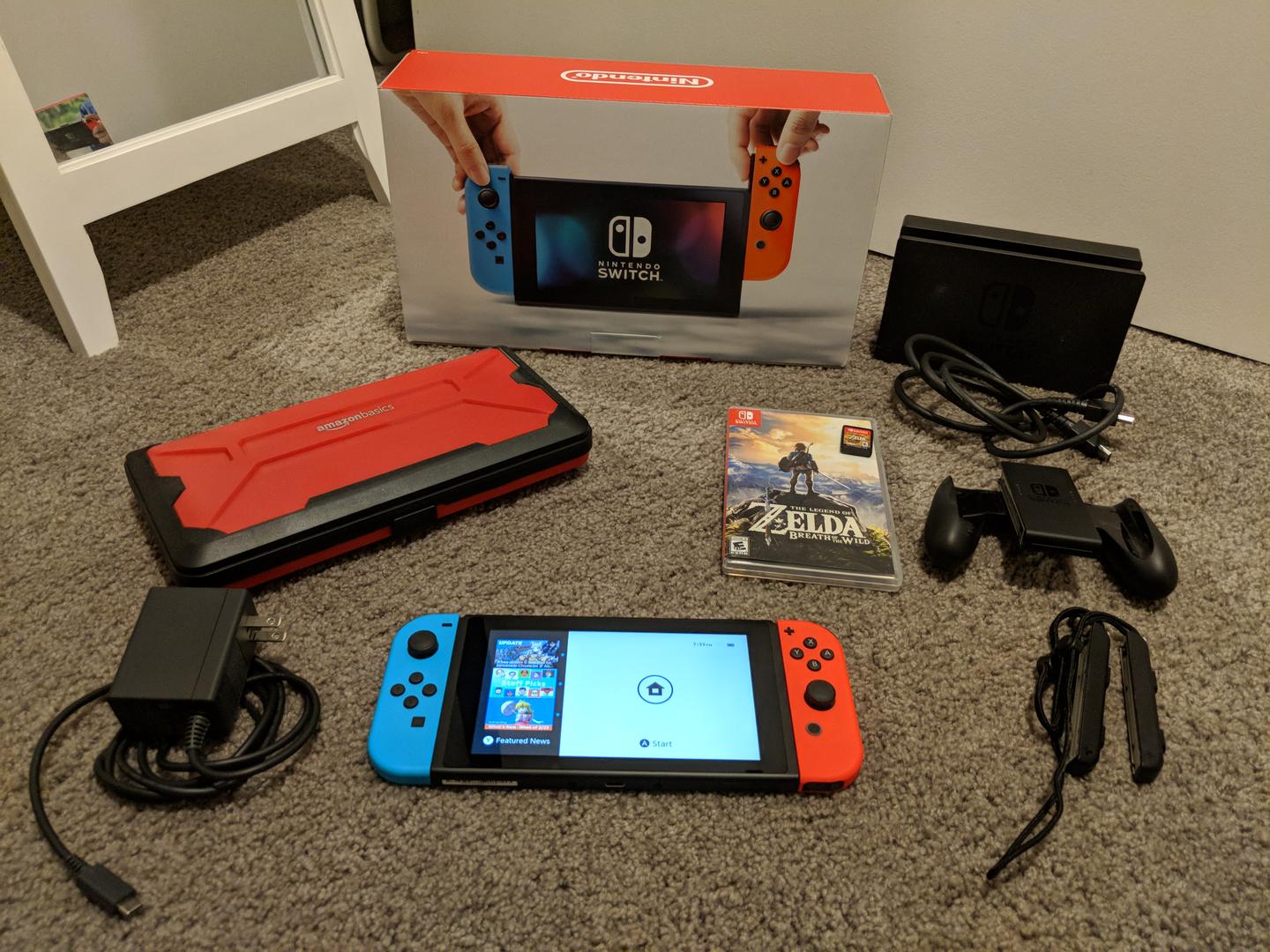 Nintendo Switch - Red & Blue, 32GB - LRCJ79087 - Swappa