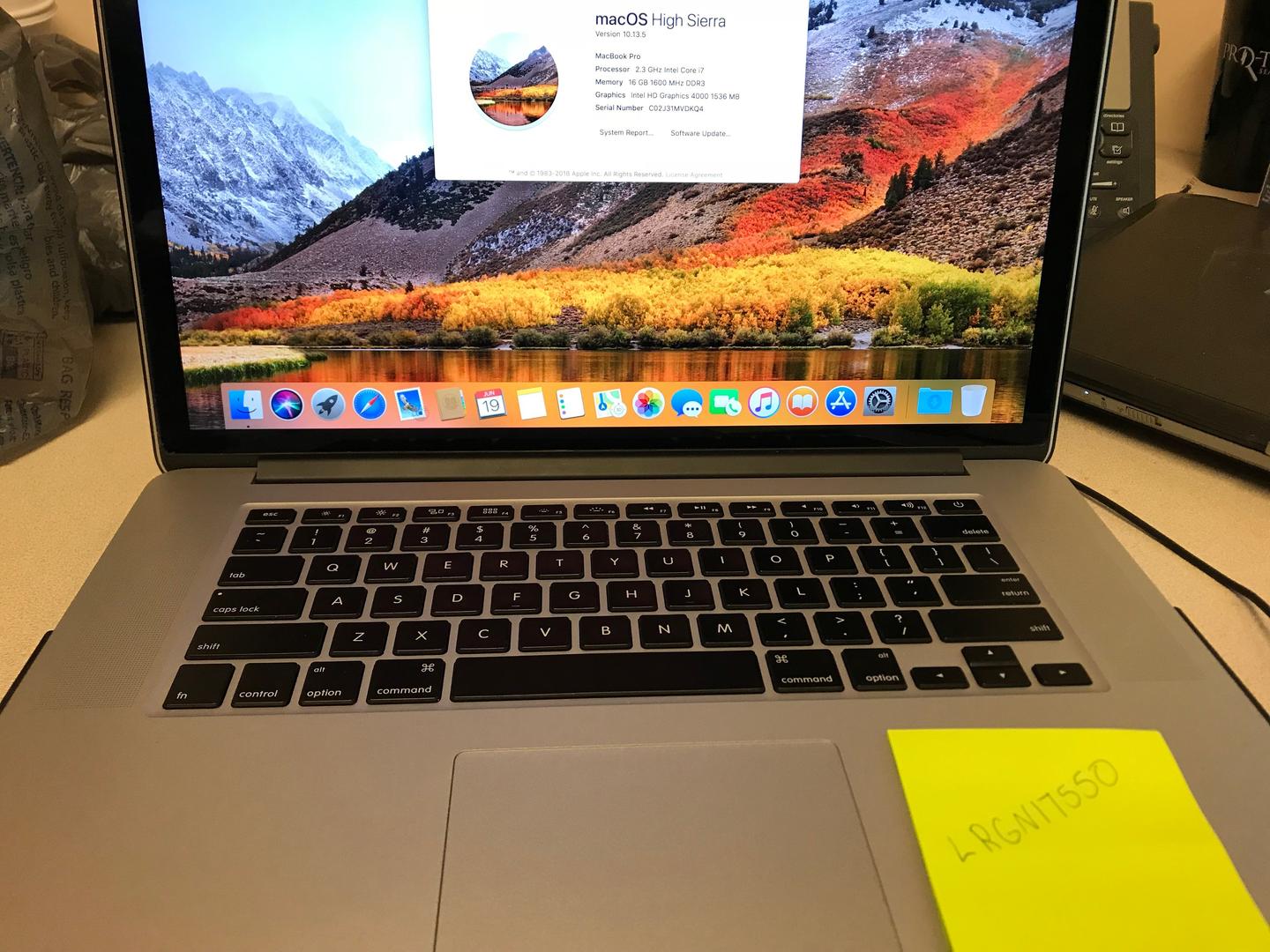 MacBook Pro 2012 (Retina) - 15" - Silver, 512GB, 16GB - LRGN17550 - Swappa