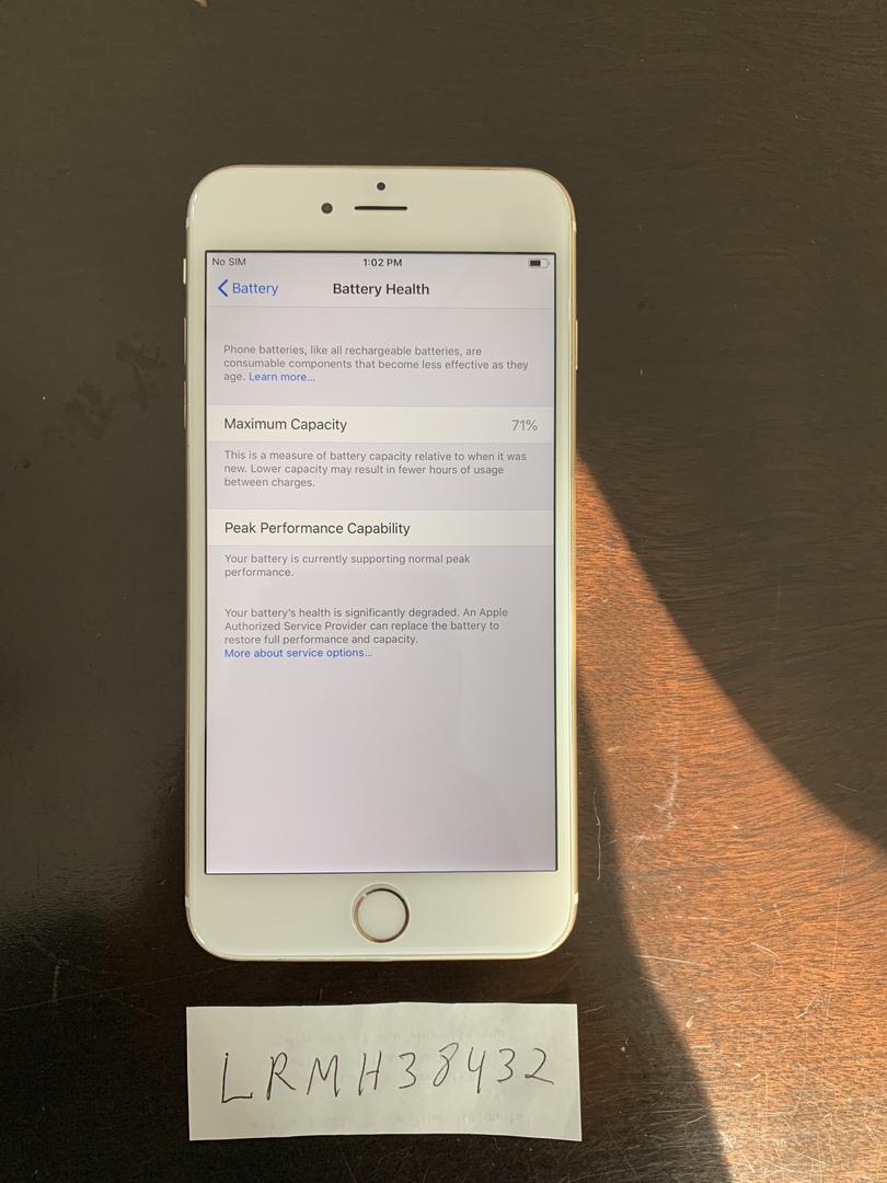 Apple iPhone 6 Plus - Unlocked, Gold, 64GB, A1522 - LRMH38432 - Swappa