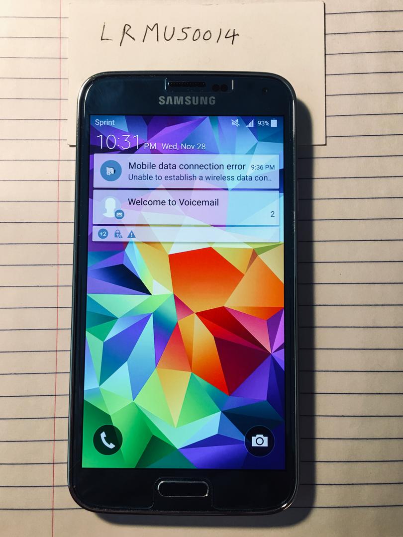 Samsung Galaxy S5 - Sprint, Blue, 16GB, SM-G900P - LRMU50014 - Swappa