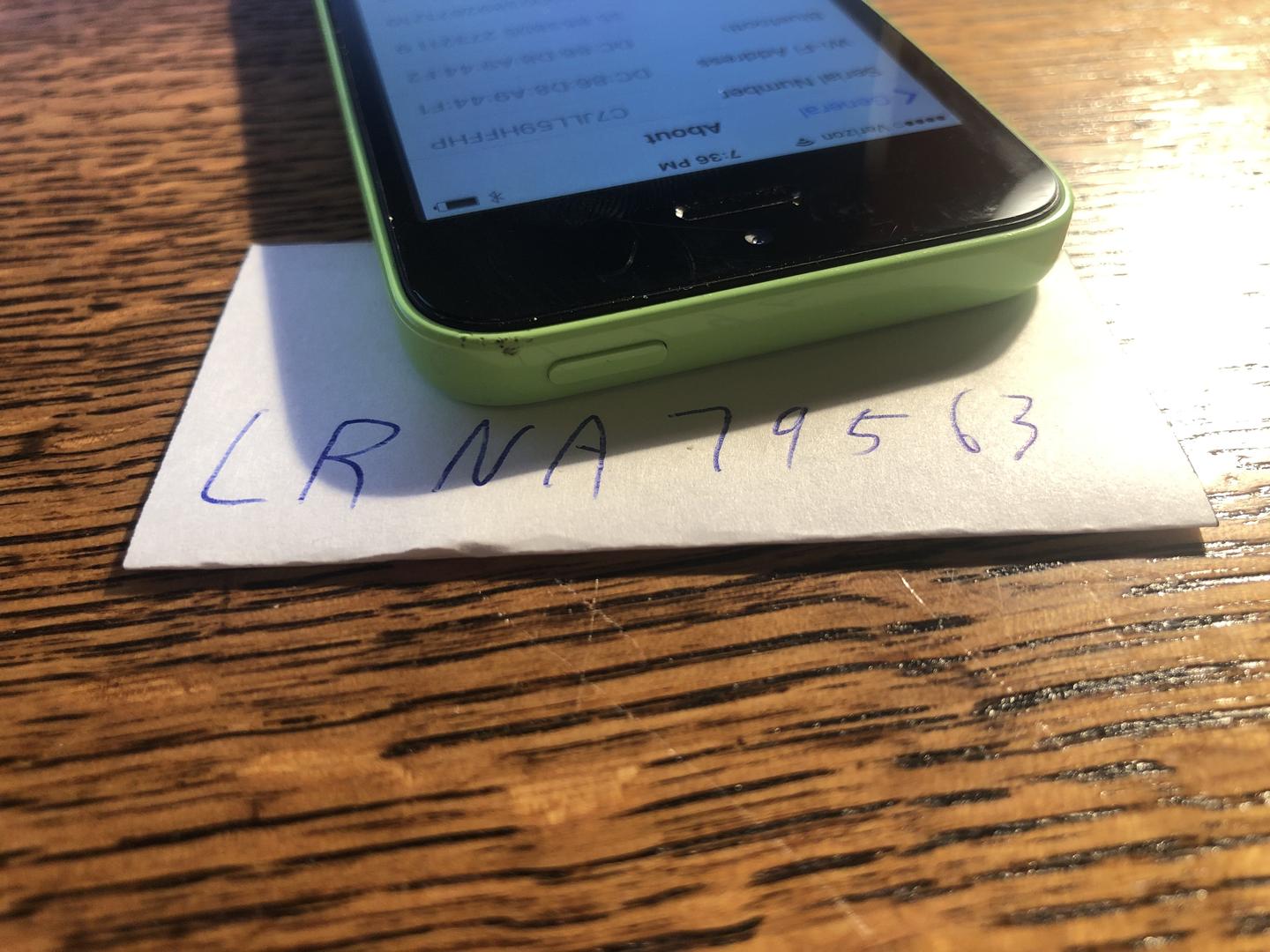 Apple iPhone 5C - Unlocked, Green, 16GB, A1456 - LRNA79563 - Swappa