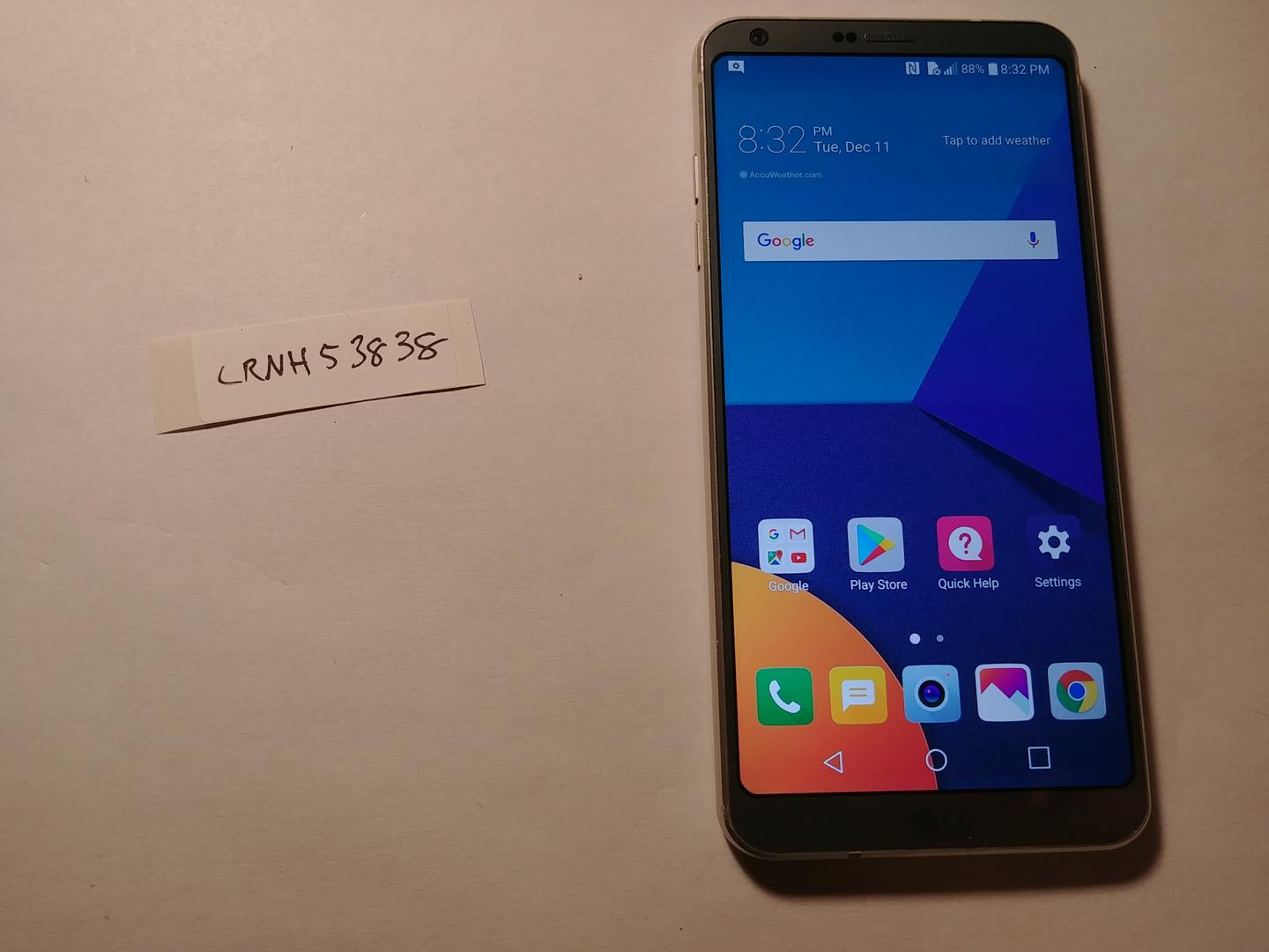 LG G6 - Unlocked, Silver, 32GB, 4GB, US997 - LRNH53838 - Swappa