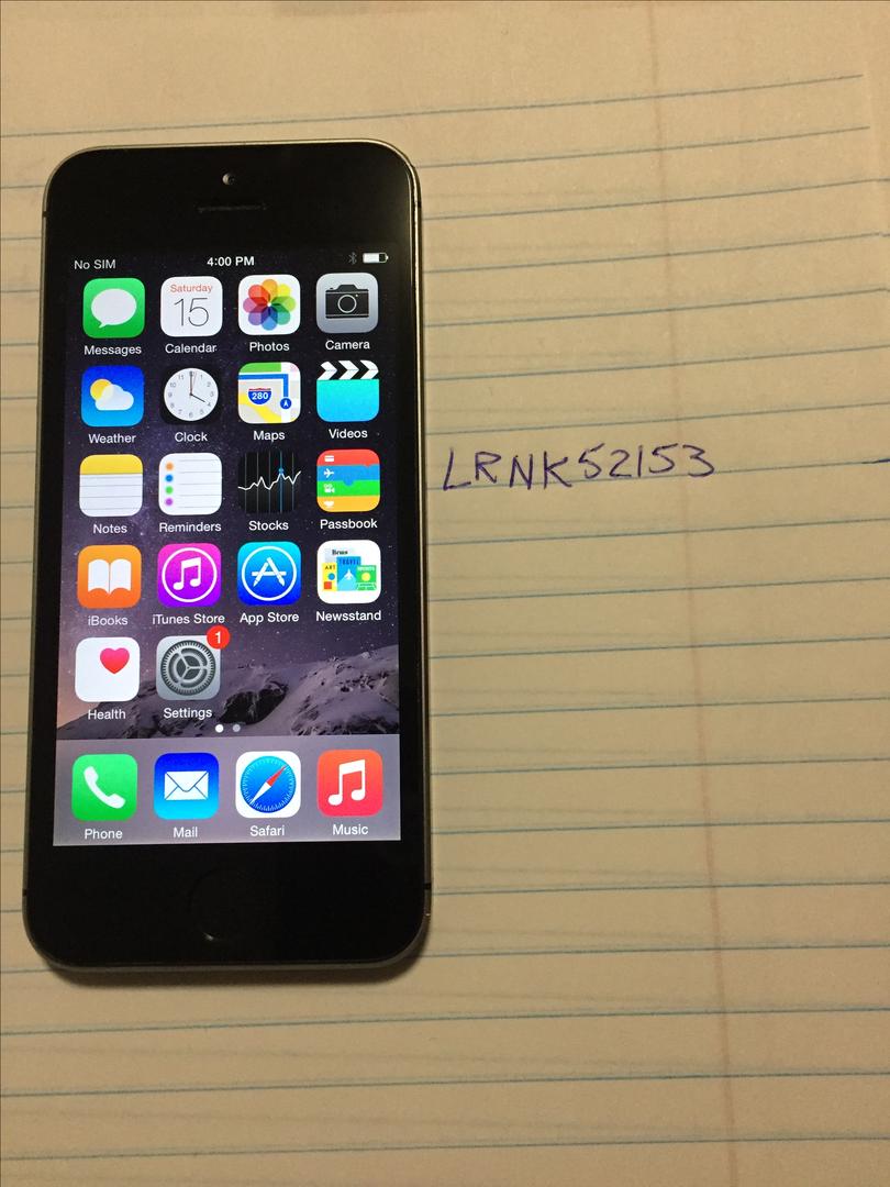 Apple iPhone 5S - Unlocked, Grey, 16GB, A1457 - LRNK52153 - Swappa