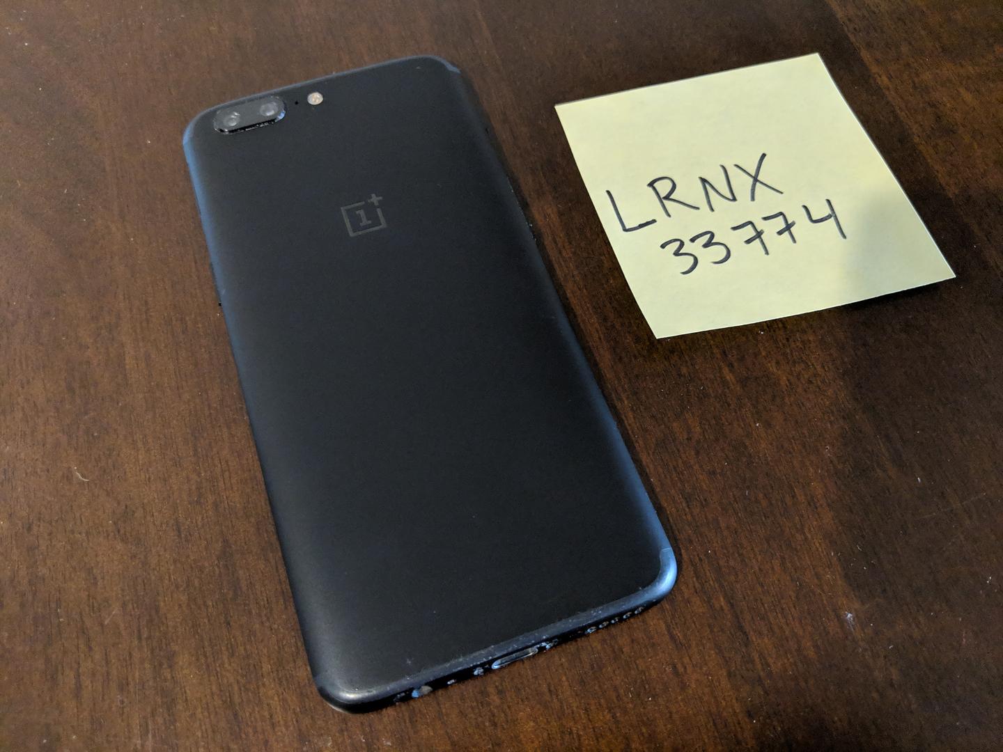 OnePlus 5 - Unlocked, Black, 128GB, 8GB, A5000 - LRNX33774 - Swappa