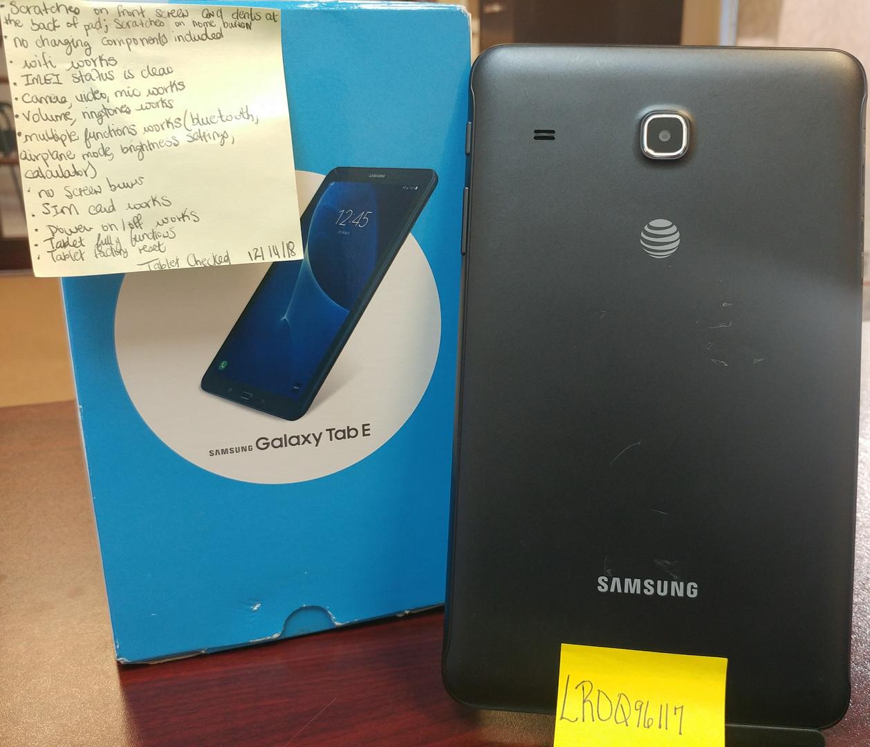 Samsung Galaxy Tab E 8.0 - AT&T, Black, 16GB, SM-T377A - LROQ96117 - Swappa