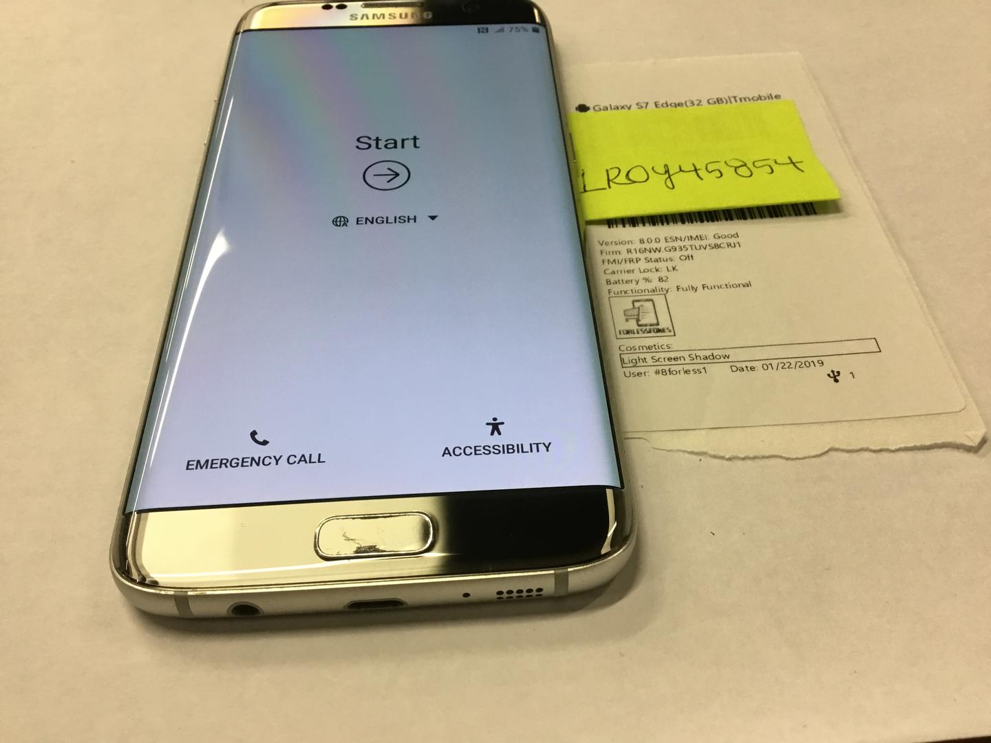 Samsung Galaxy S7 Edge - T-Mobile, Silver, 32GB, SM-G935T - LROY45854 ...