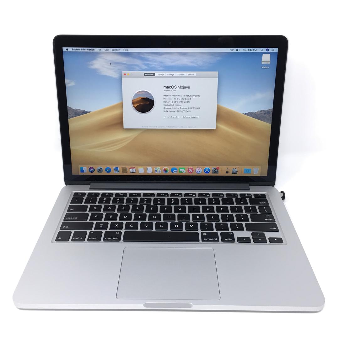 MacBook Pro 2015 (Retina) - 13" - Silver, 256GB, 8GB - LRQW91575 - Swappa