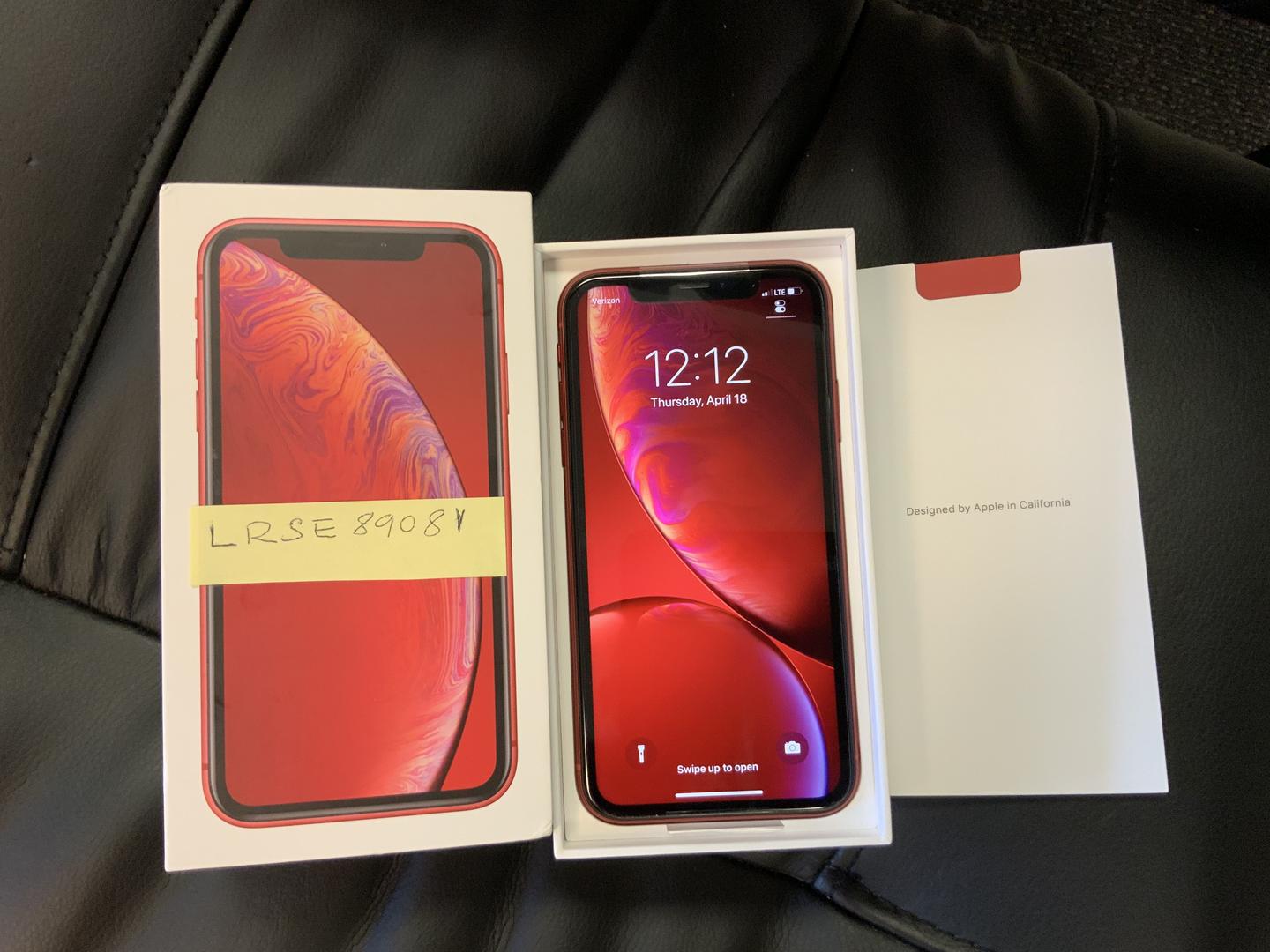 Apple iPhone Xr - Verizon, Red, 64GB, A1984 - LRSE89081 - Swappa