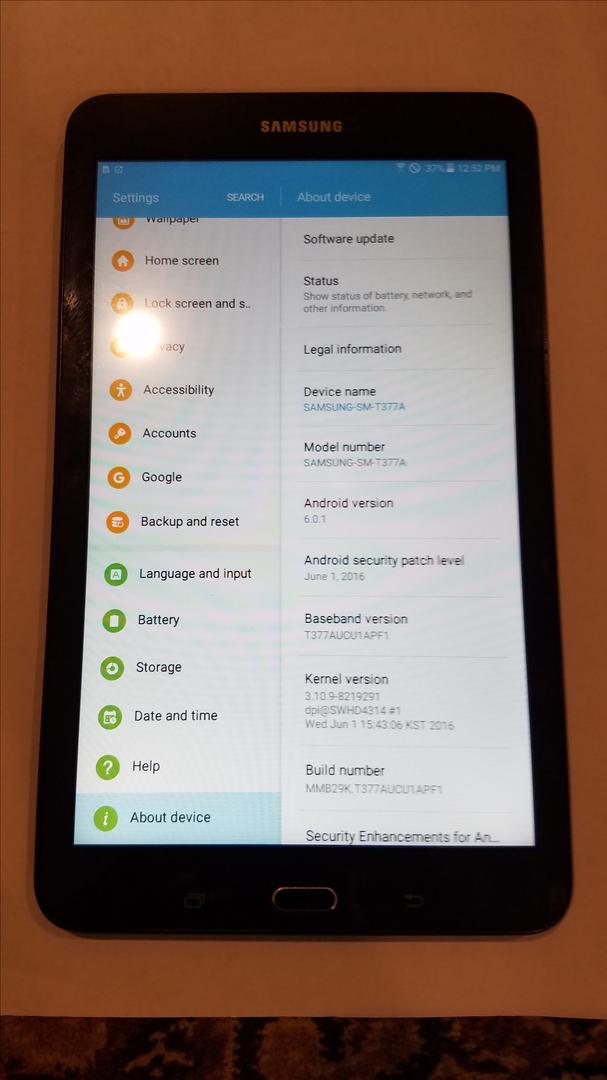 Samsung Galaxy Tab E 8.0 - AT&T, Black, 16GB, SM-T377A - LRSL34487 - Swappa
