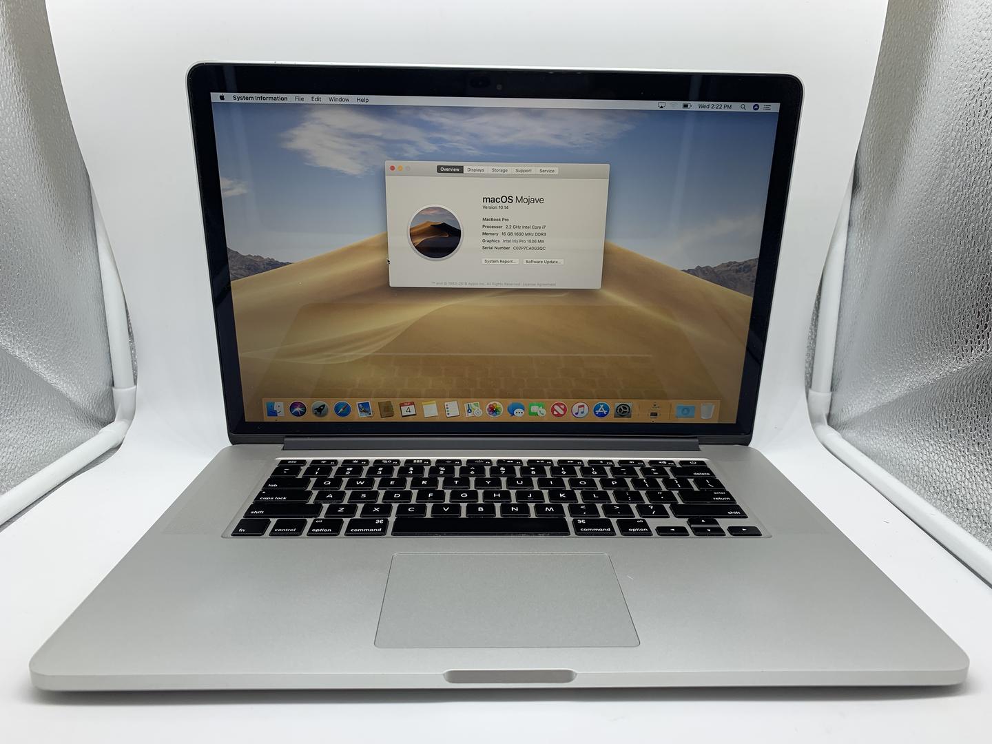 MacBook Pro 2014 (Retina) - 15" - Silver, 256GB, 16GB - LRXN02431 - Swappa