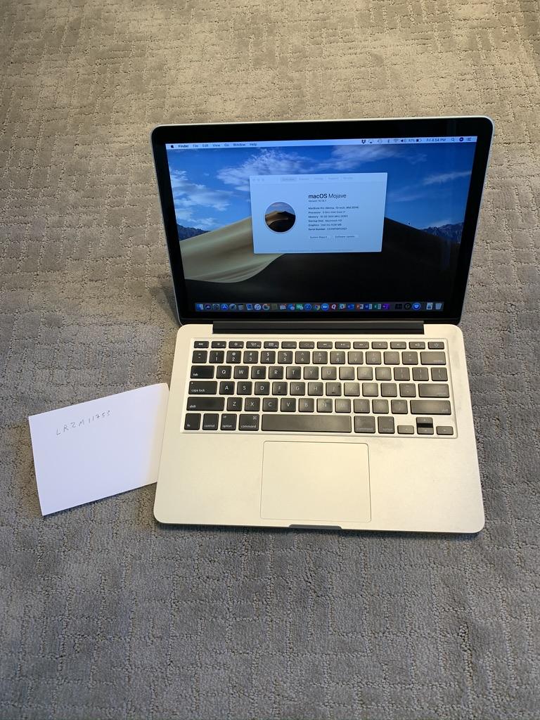 MacBook Pro 2014 (Retina) - 13" - Silver, 512GB, 16GB - LRZM11753 - Swappa