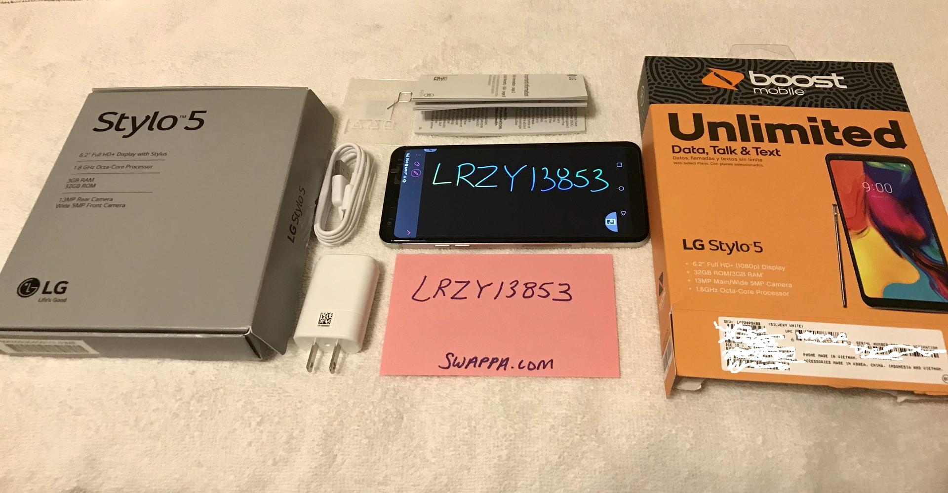 LG Stylo 5 - Boost, Gray, 32GB, 3GB - LRZY13853 - Swappa