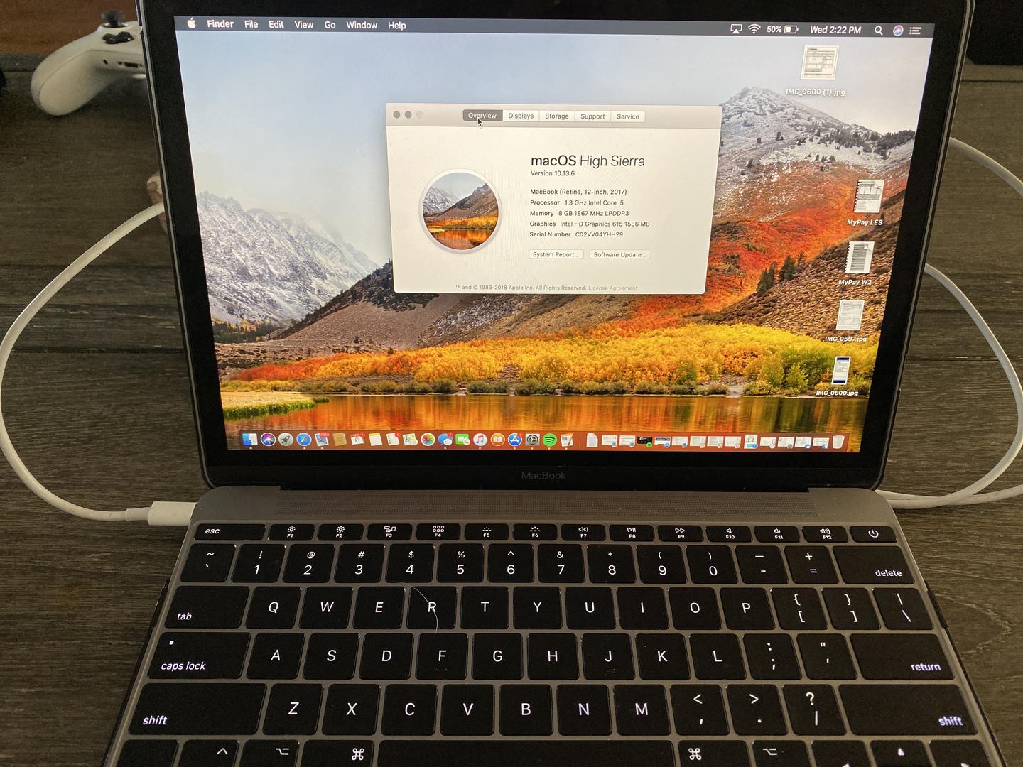 Macbook Retina 2017 - 12" - Gray, 256GB, 8GB - LRZY18773 - Swappa