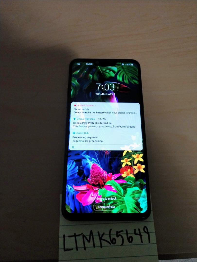 LG G8 ThinQ - Sprint, Black, 128GB, 6GB, LM-G820UM - LTMK65649 - Swappa