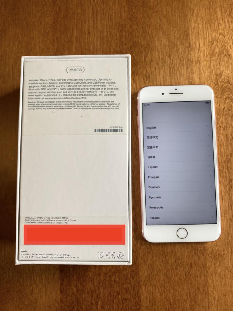Apple iPhone 7 Plus - Unlocked, Rose Gold, 256GB, A1784, GSM ...