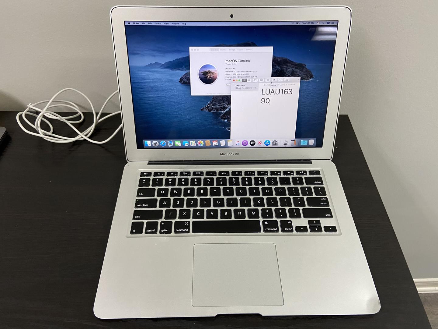 MacBook Air 2017 - 13" - Silver, 256GB, 8GB - LUAU16390 - Swappa