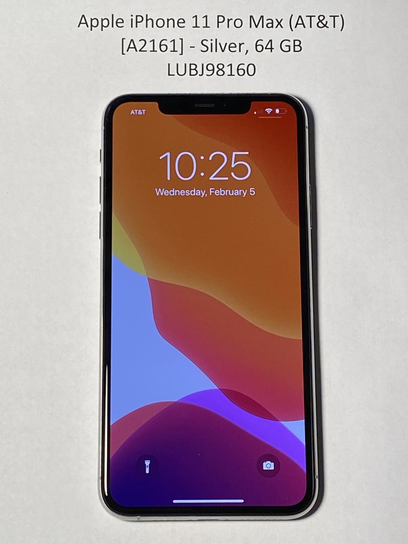 Apple iPhone 11 Pro Max - AT&T, Silver, 64GB, A2161 - LUBJ98160 - Swappa