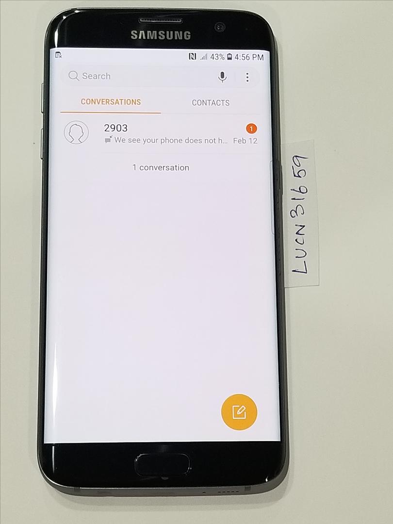 Samsung Galaxy S7 Edge - T-Mobile, Black, 32GB, SM-G935T - LUCN31659 ...