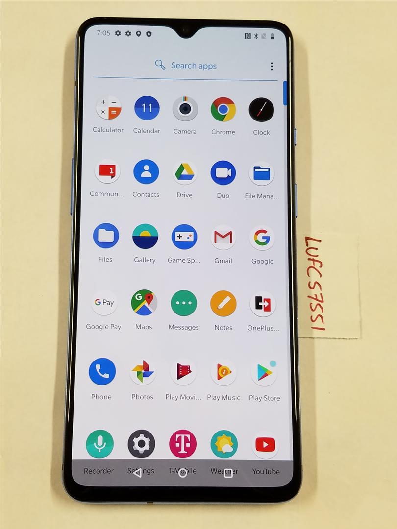 OnePlus 7T - T-Mobile, Blue, 128GB, 8GB, HD1907 - LUFC57551 - Swappa