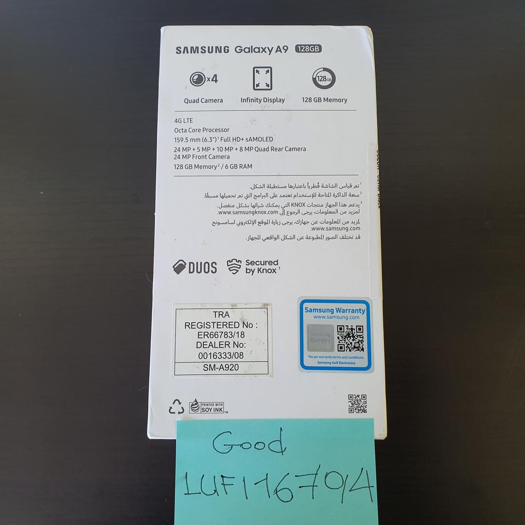 Samsung Galaxy A9 2018 (Unlocked) [SM-A920F/DS] - Black, 128 GB, 6 GB ...