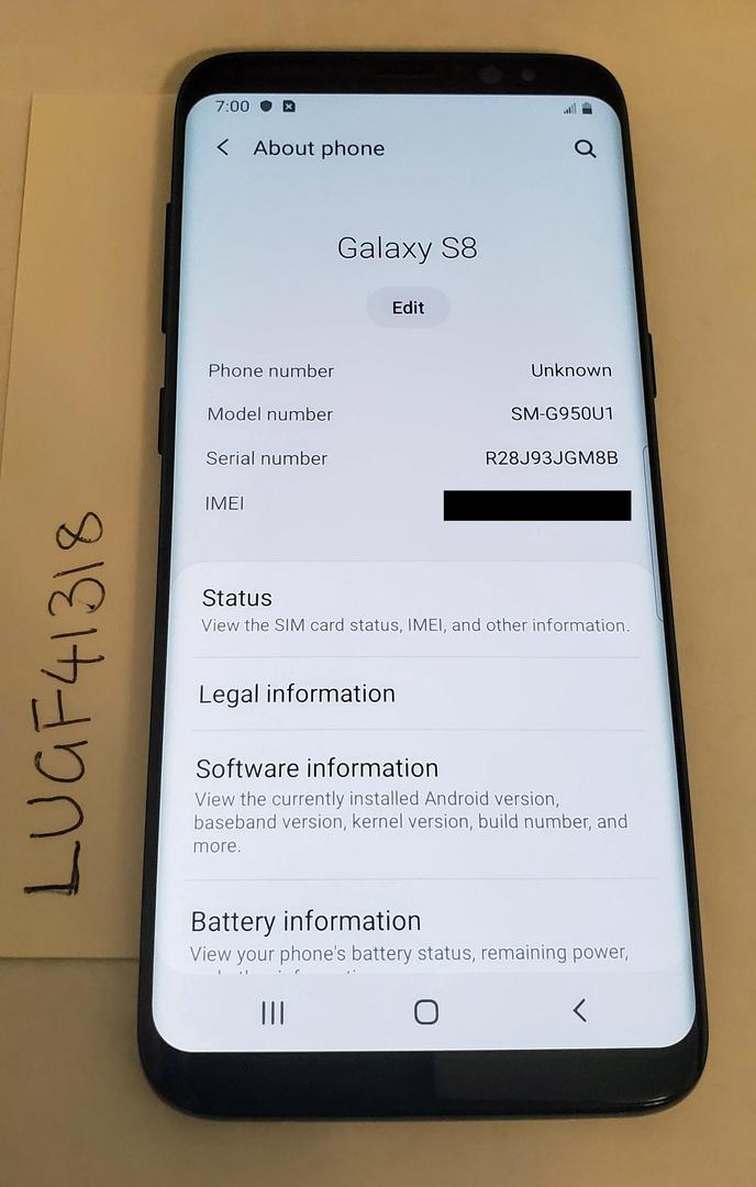 Samsung Galaxy S8 (Unlocked) [SM-G950U1] - Black, 64 GB, 4 GB in ...