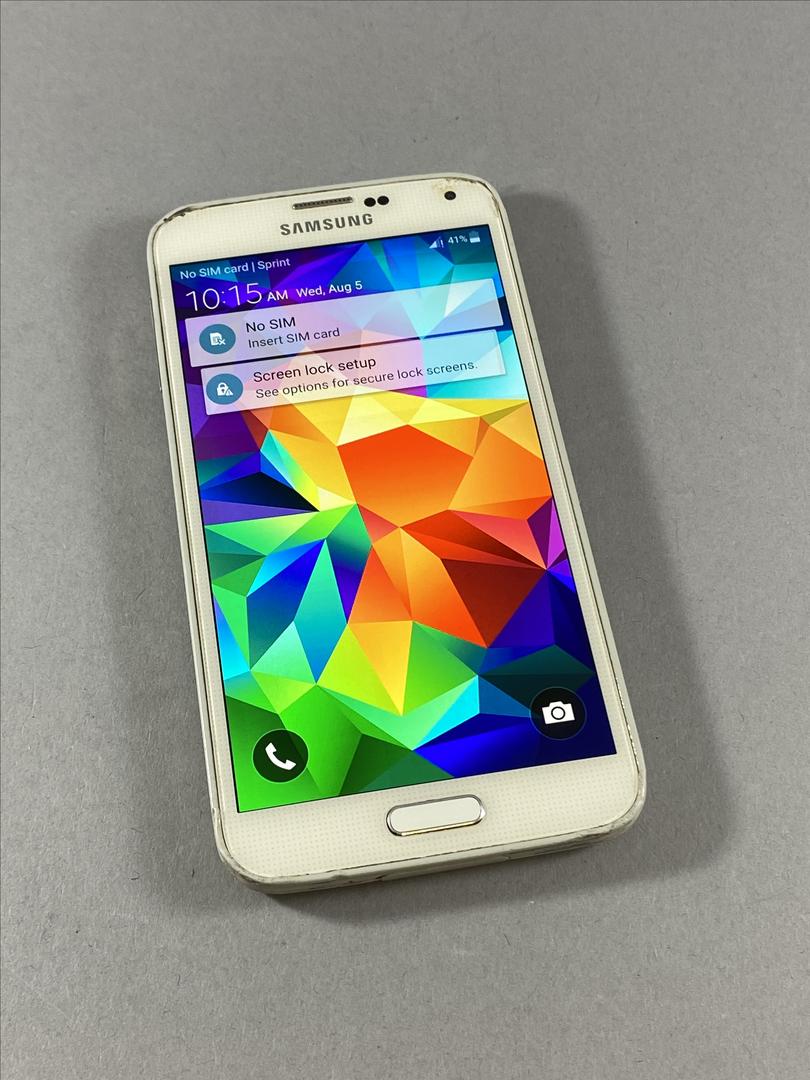 Samsung Galaxy S5 - Sprint, White, 16GB, SM-G900P - LUIJ78254 - Swappa