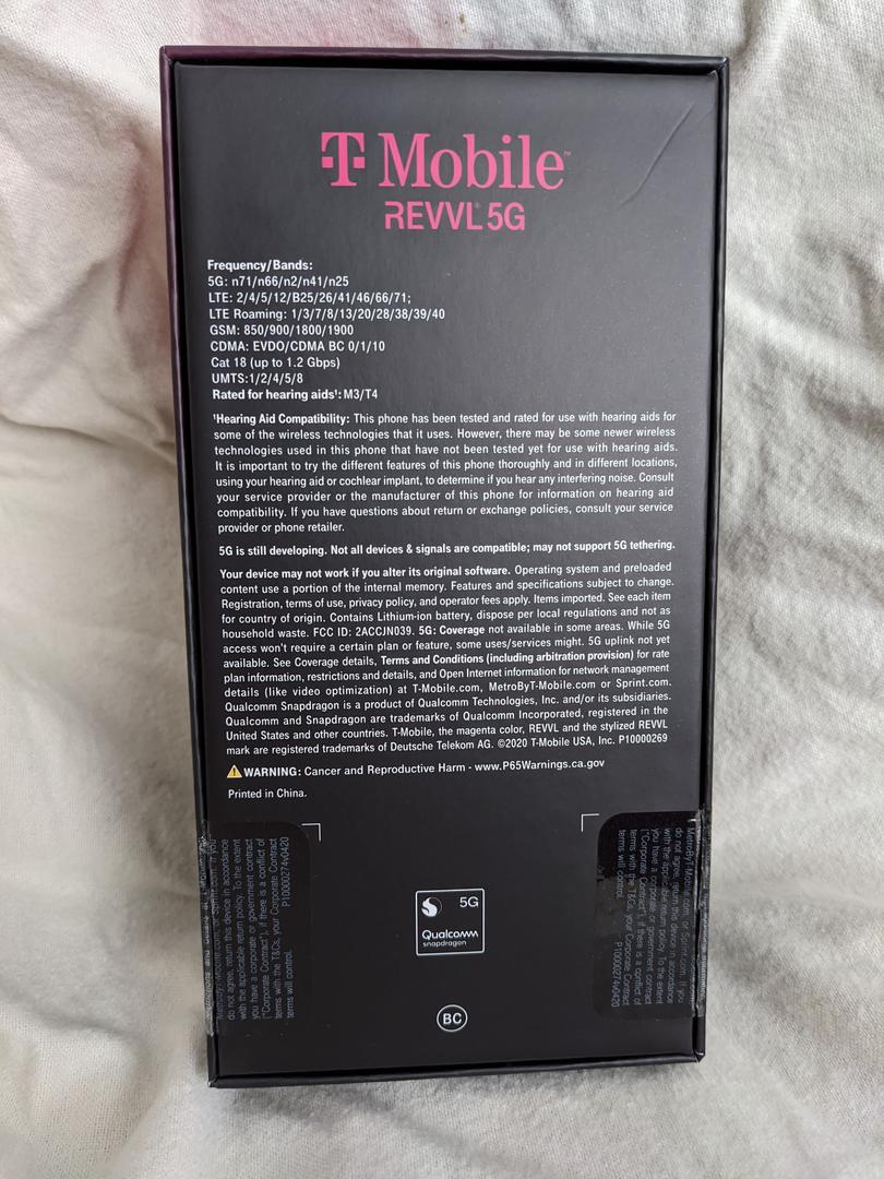 T-Mobile Revvl 5G - T-Mobile, Black, 128GB, 6GB - LUKQ65175 - Swappa