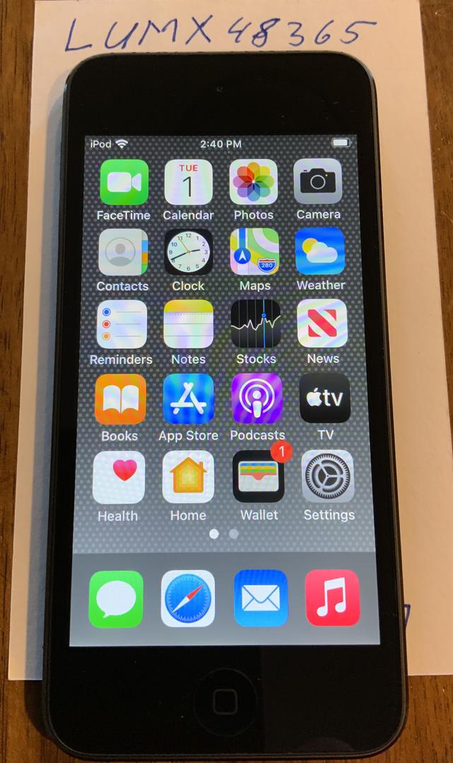 Apple iPod Touch 7th Gen - Wi-Fi, Gray, 128GB - LUMX48365 - Swappa