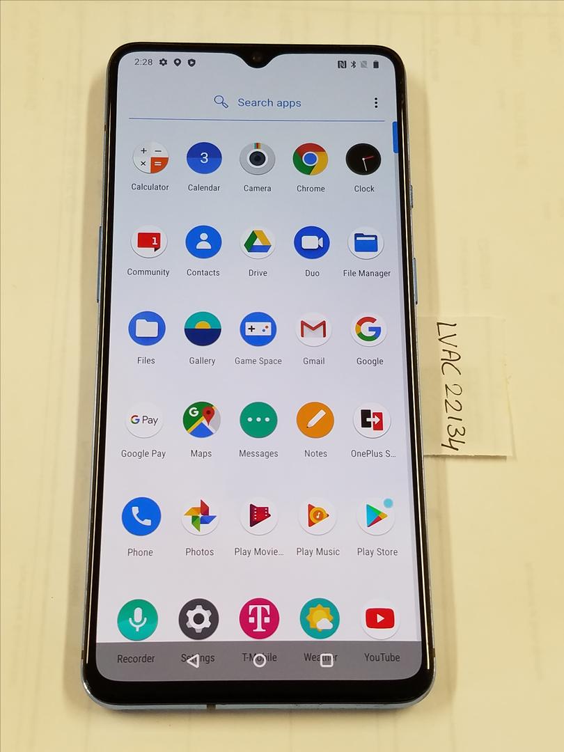 OnePlus 7T - T-Mobile, Blue, 128GB, 8GB, HD1907 - LVAC22134 - Swappa