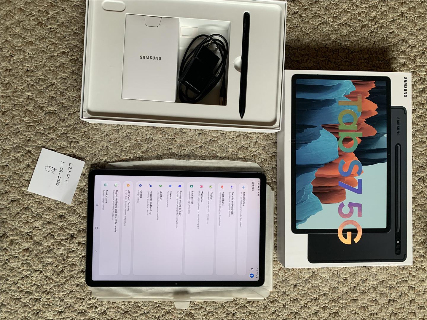 Samsung Galaxy Tab S7 - AT&T, Mystic Black, 128GB, 6GB, SM-T878U, 5G ...