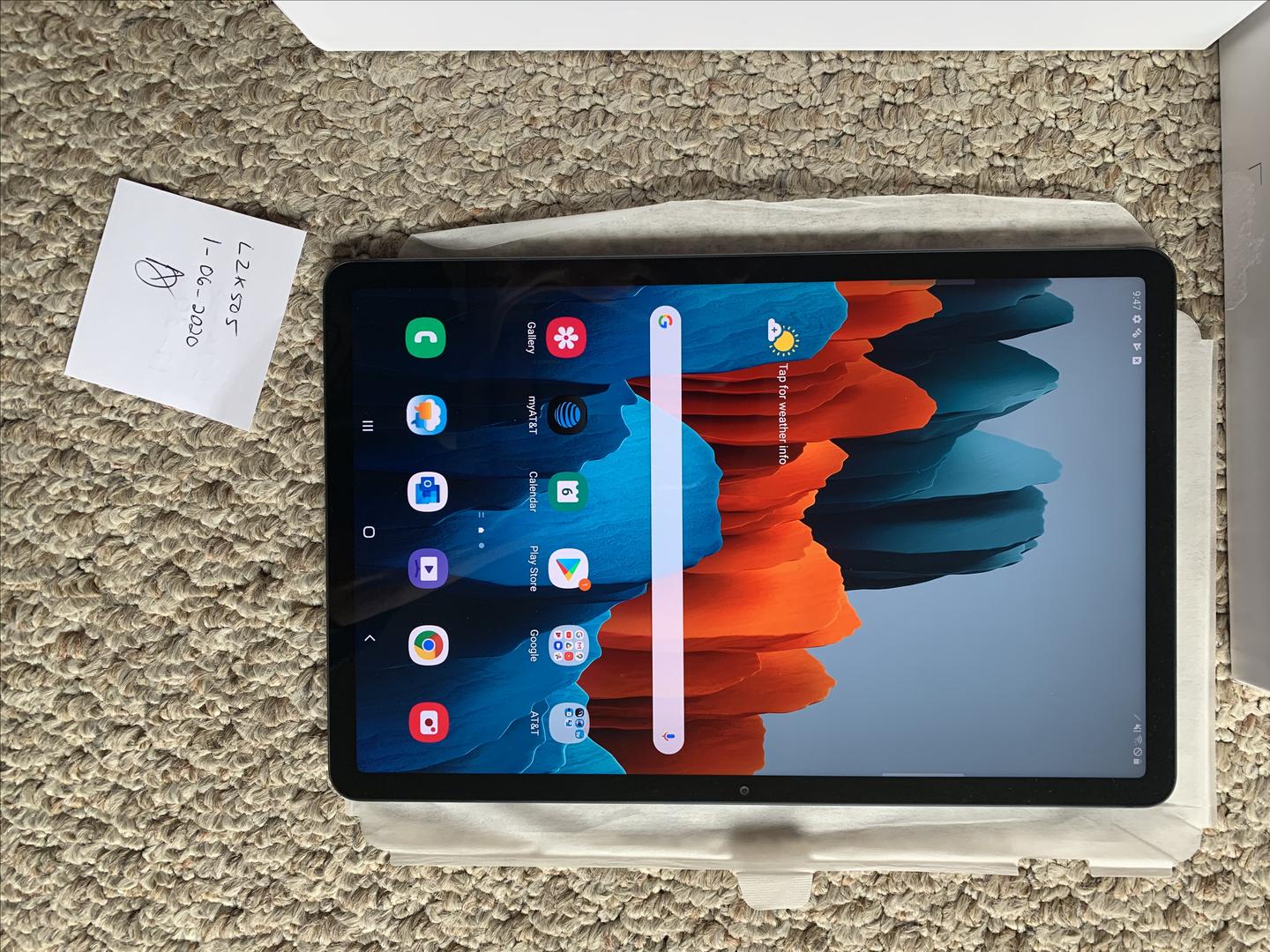 Samsung Galaxy Tab S7 - AT&T, Mystic Black, 128GB, 6GB, SM-T878U, 5G ...