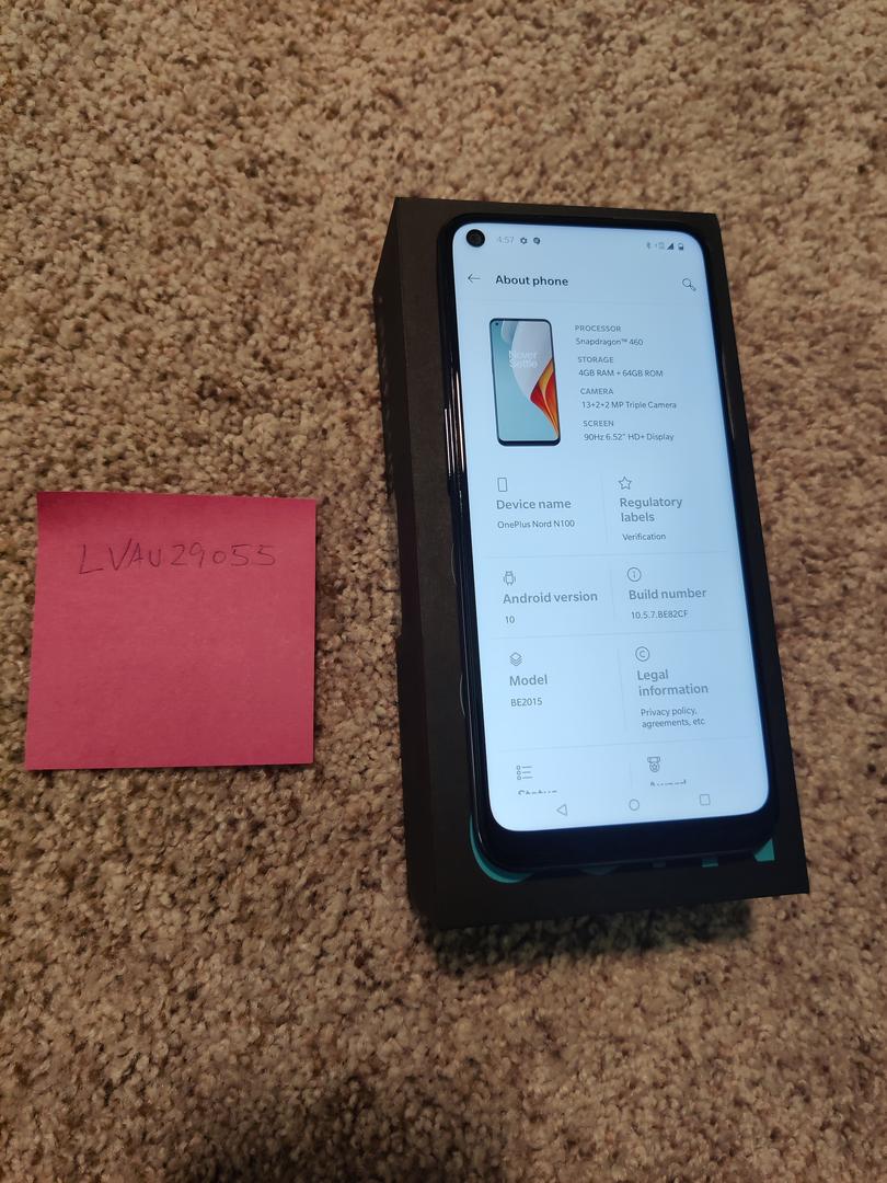 OnePlus Nord N100 - Metro by T-Mobile, Gray, 64GB, 4GB, BE2015 ...