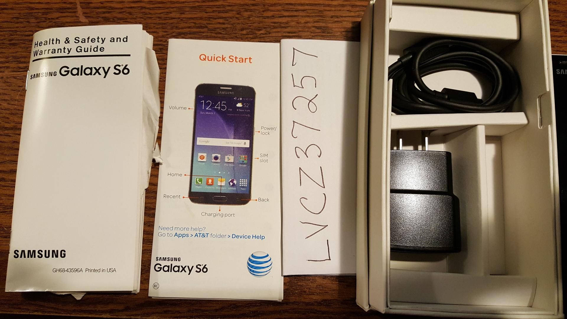 Samsung Galaxy S6 - AT&T, Black, 32GB, SM-G920A - LVCZ37257 - Swappa