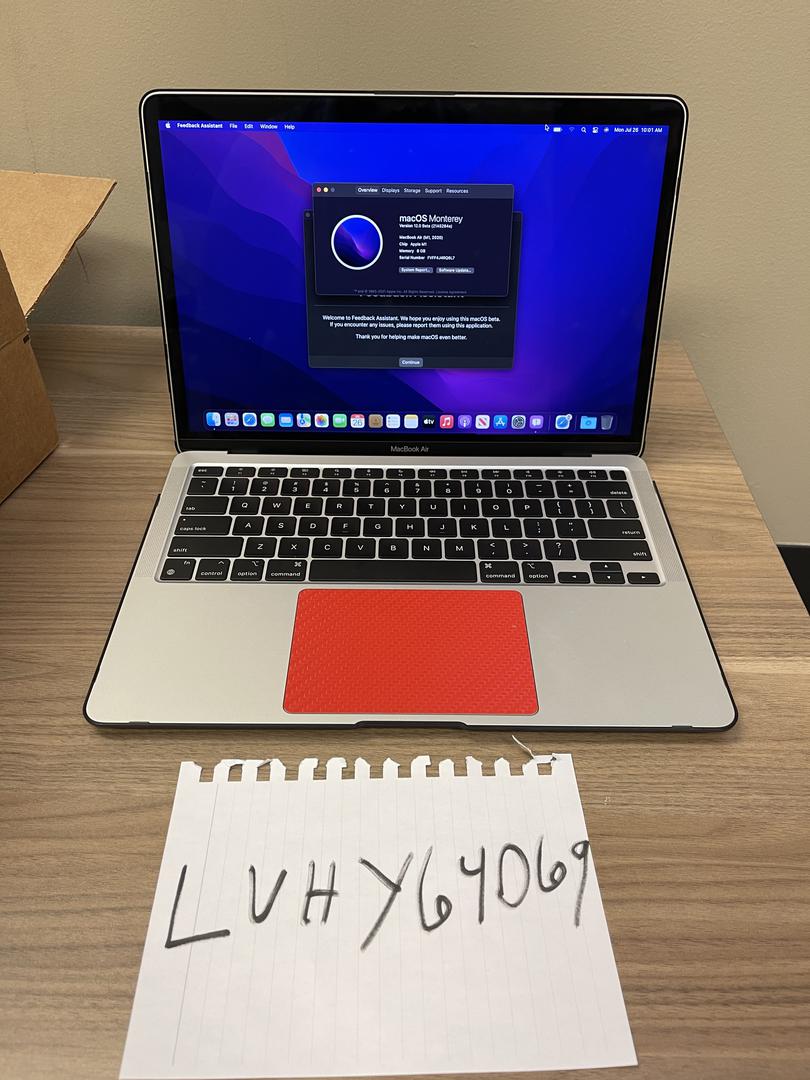 MacBook Air 2020 - 13" - Apple M1, Silver, 256GB, 8GB - LVHY64069 - Swappa