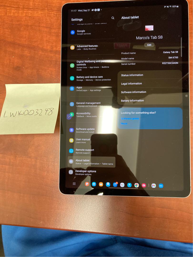 Samsung Galaxy Tab S8 - Wi-Fi, Rose Gold, 128GB, 8GB, SM-X700 - LWKD03248 - Swappa