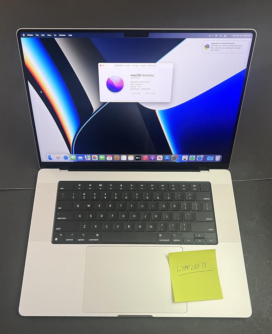 MacBook Pro 2021 - 16" - Apple M1 Pro 10-core, Silver, 512GB, 16GB ...