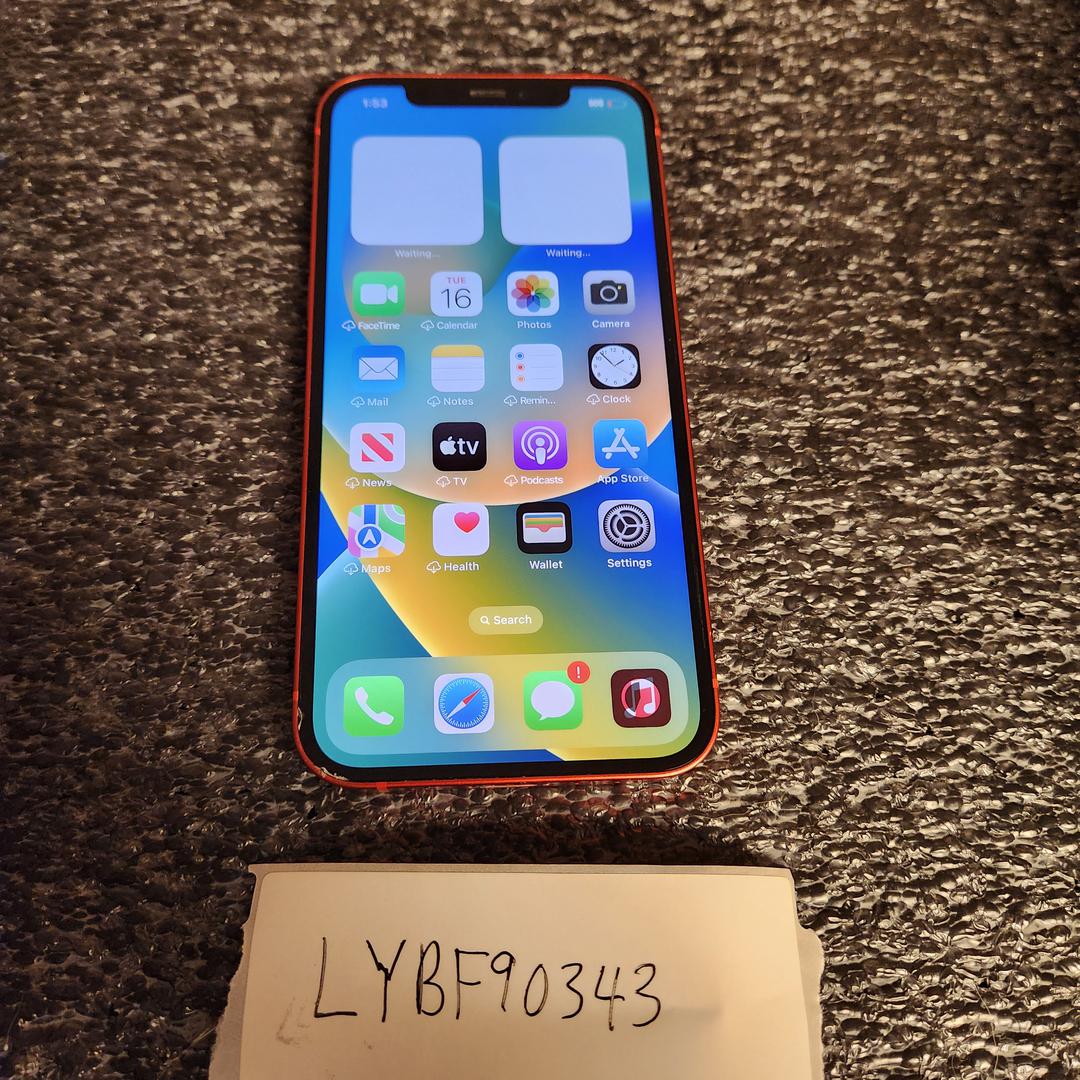 Apple iPhone 12 - Unlocked, Red, 64GB, A2172 - LYBF90343 - Swappa