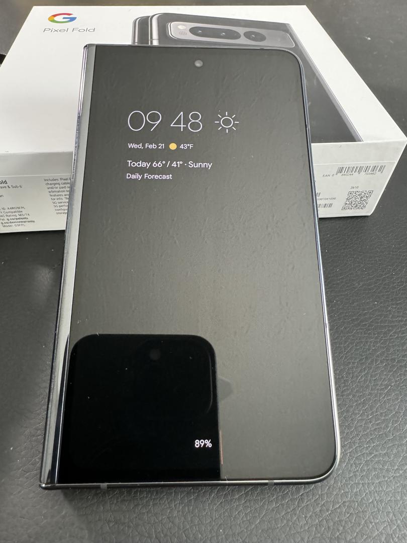Google Pixel Fold - Unlocked, Obsidian, 256GB, 12GB, G9FPL - LYBZ71027 ...