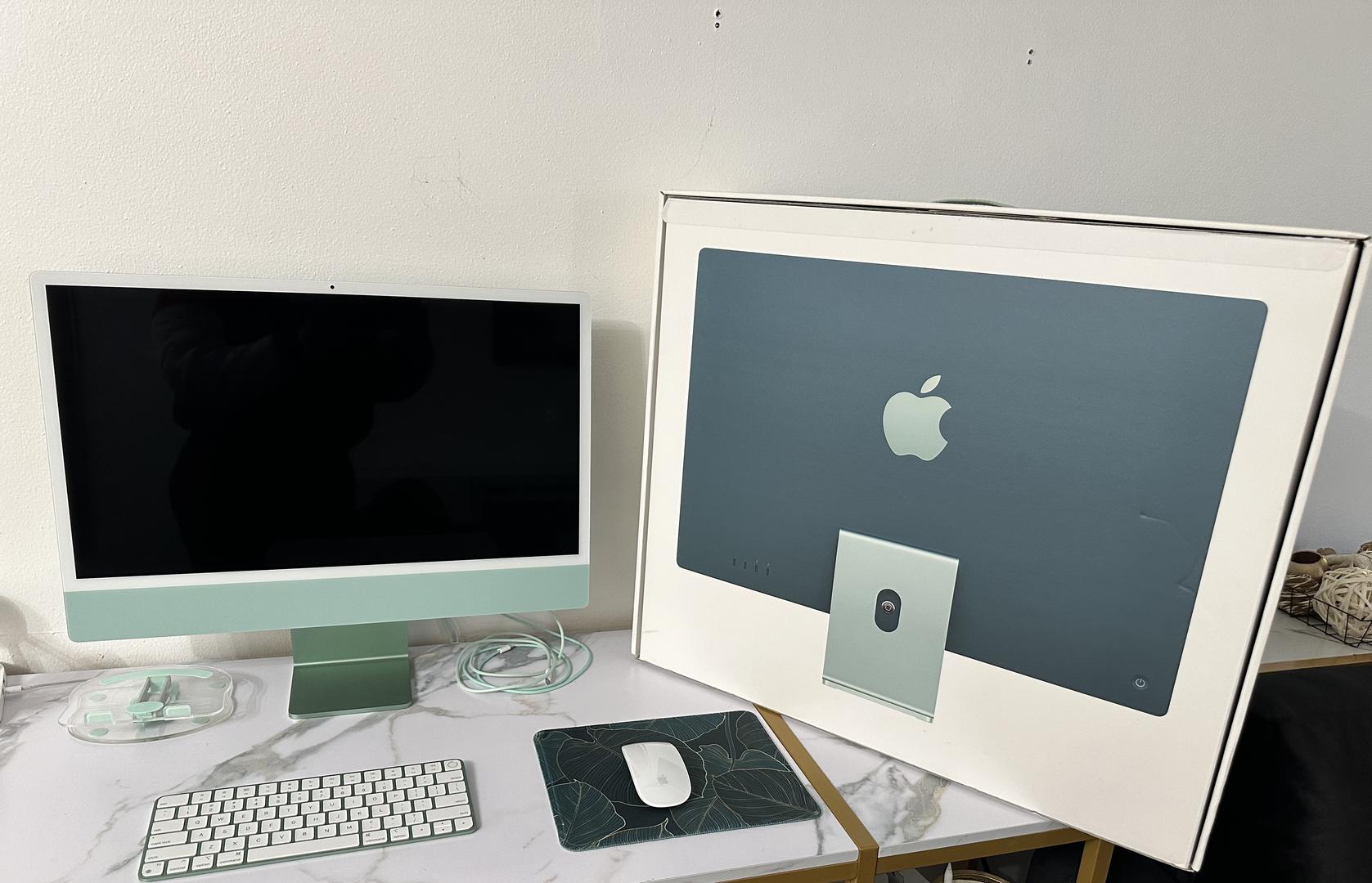 iMac 2021 24" - Apple M1, Green, 256GB, 8GB - LYDC85222 - Swappa