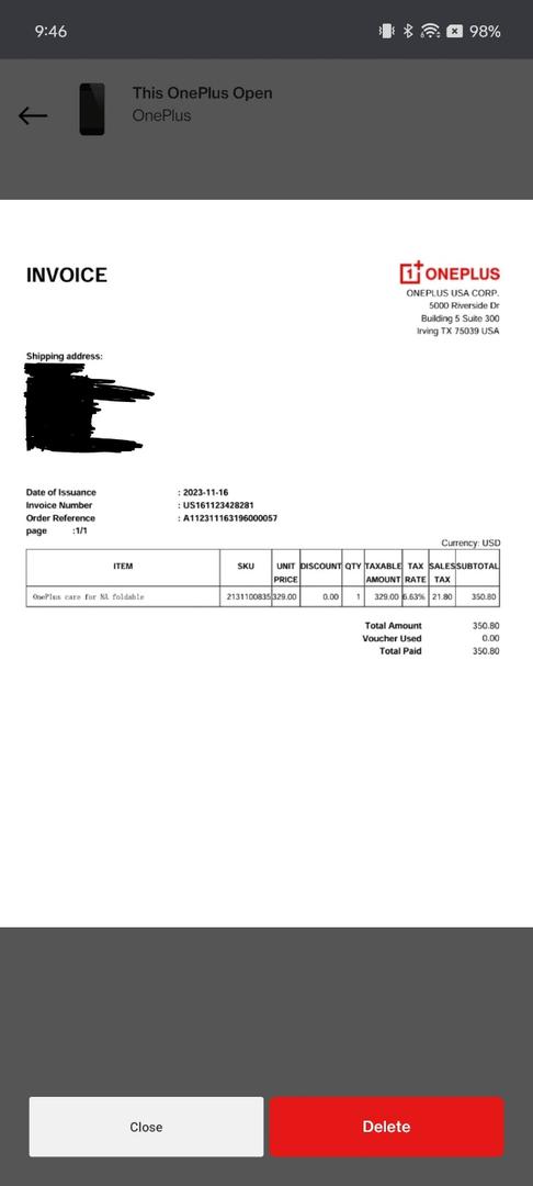 OnePlus Open - Unlocked, Black, 512GB, 16GB - LYDI92399 - Swappa