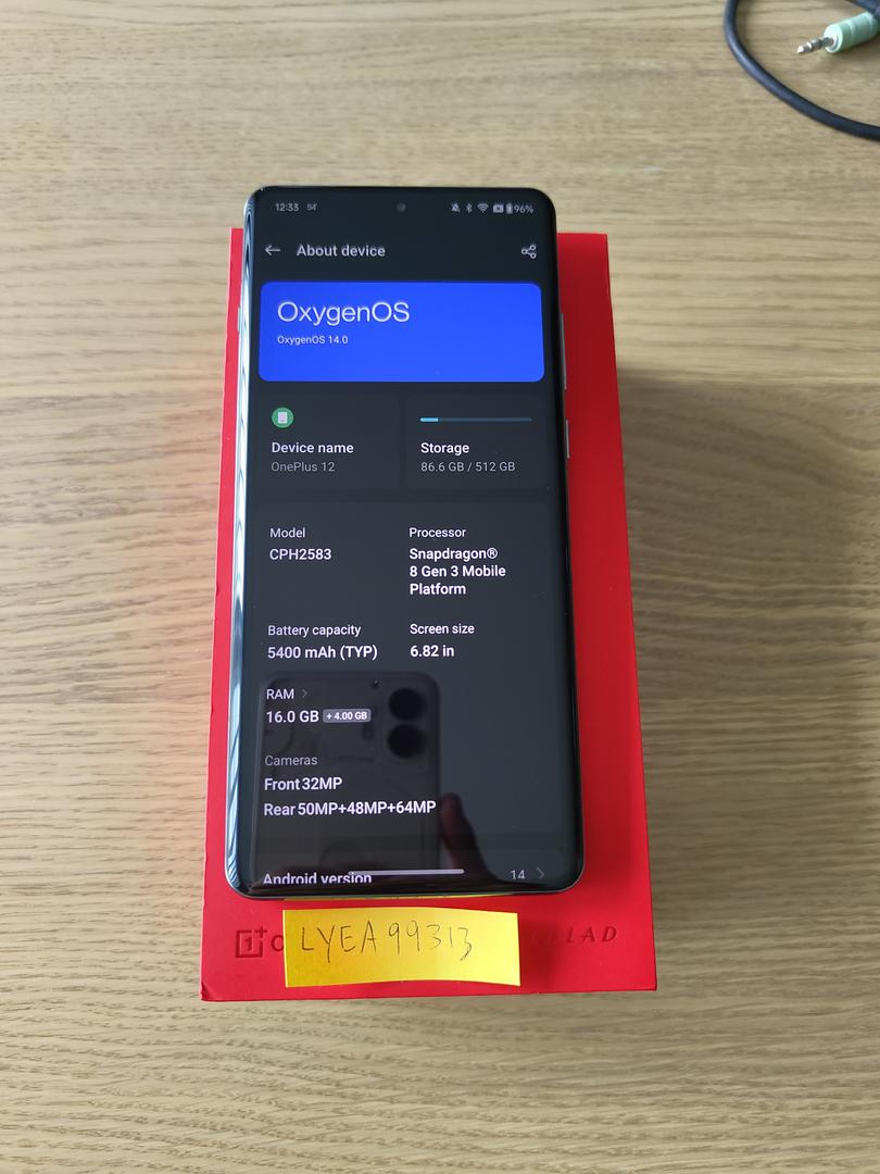 OnePlus 12 - Unlocked, Green, 512GB, 16GB, CPH2583 - LYEA99313 - Swappa