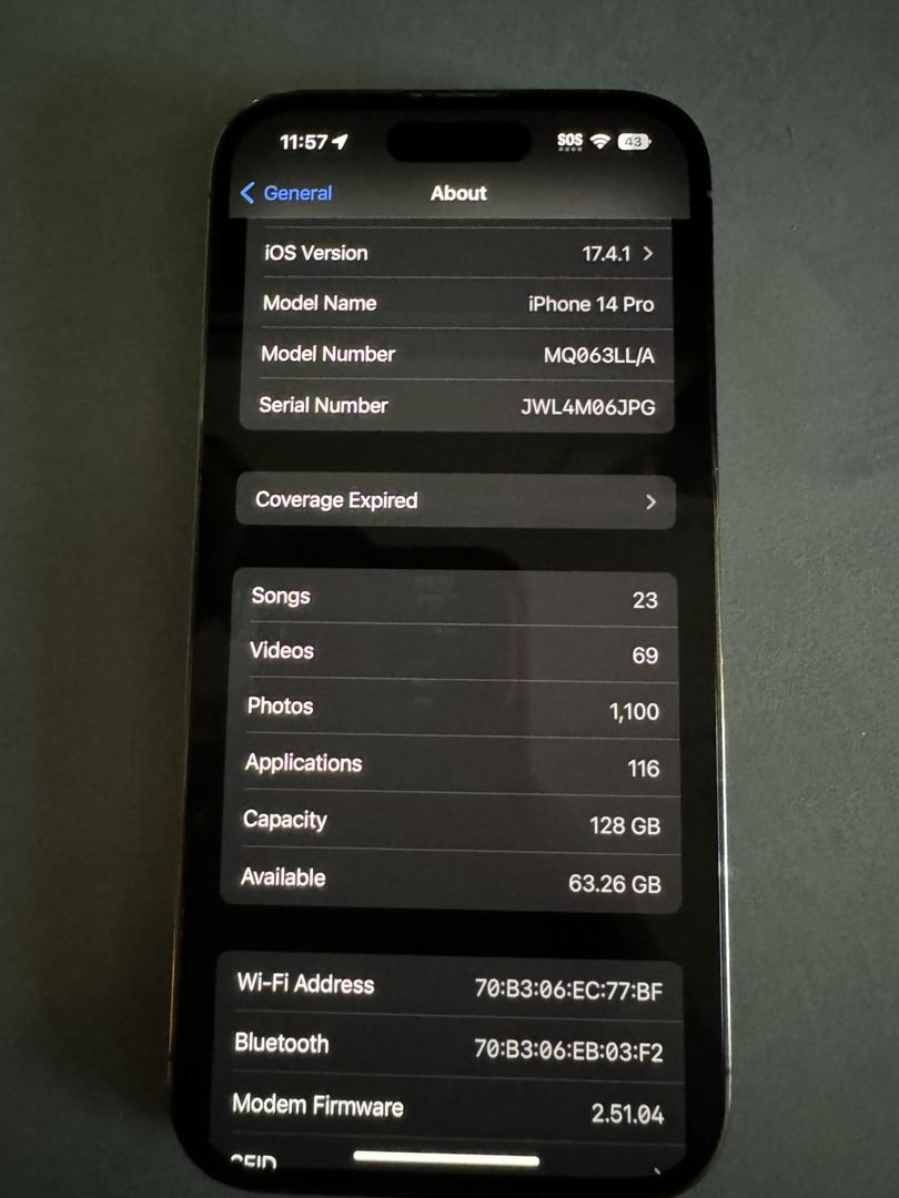 Apple iPhone 14 Pro - Red Pocket, Gold, 128GB, A2650 - LYEK85540 - Swappa