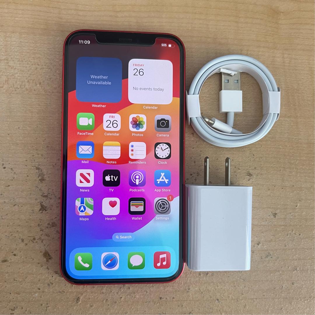 Apple iPhone 12 - Unlocked, Red, 128GB, A2172 - LYEN77356 - Swappa